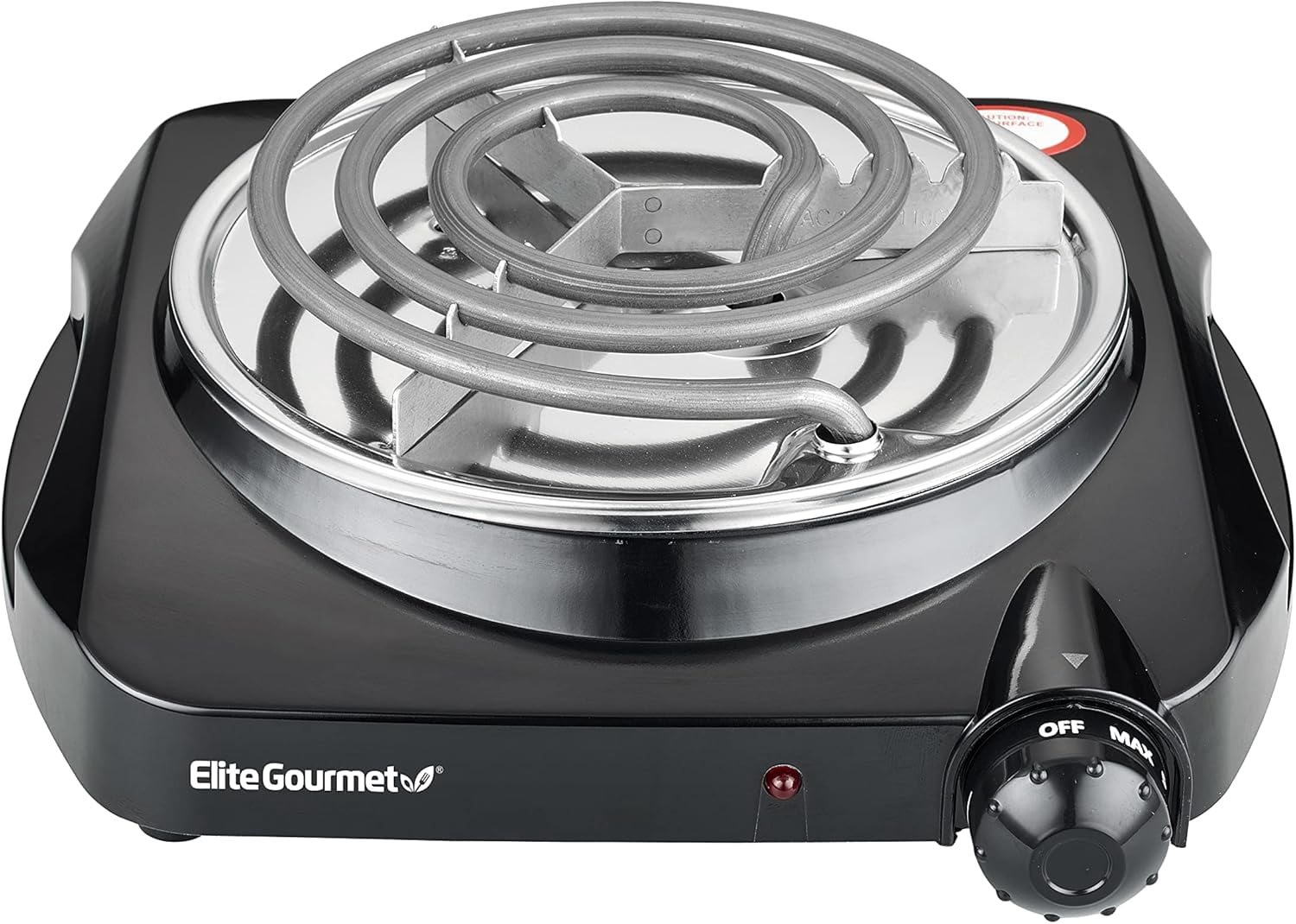 ESB-301F Countertop Single Cast Iron Burner, 1000 Watts Electric Hot ...