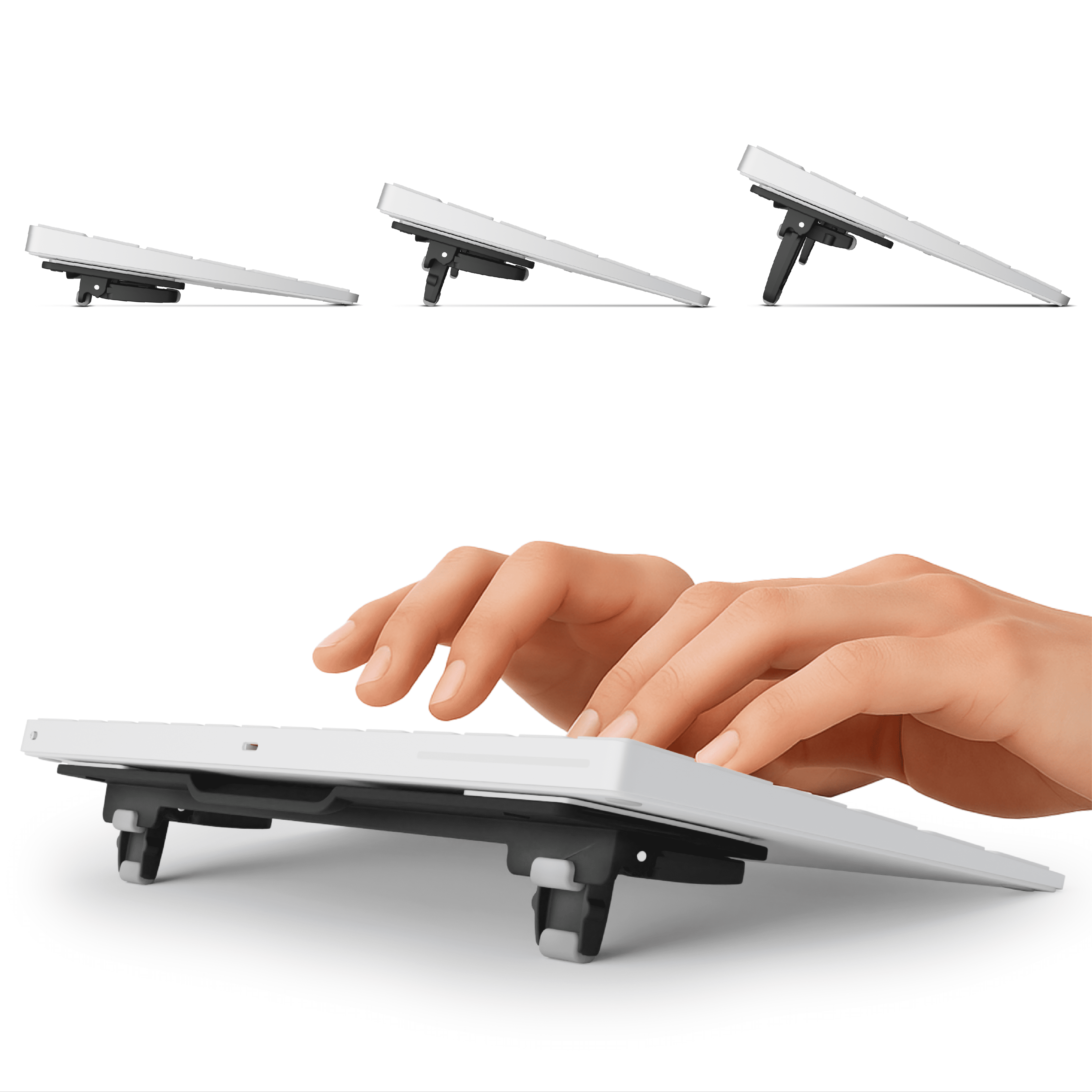 ESC Flip Adjustable Keyboard Stand: Ergonomic Riser for Desktop, Laptop ...