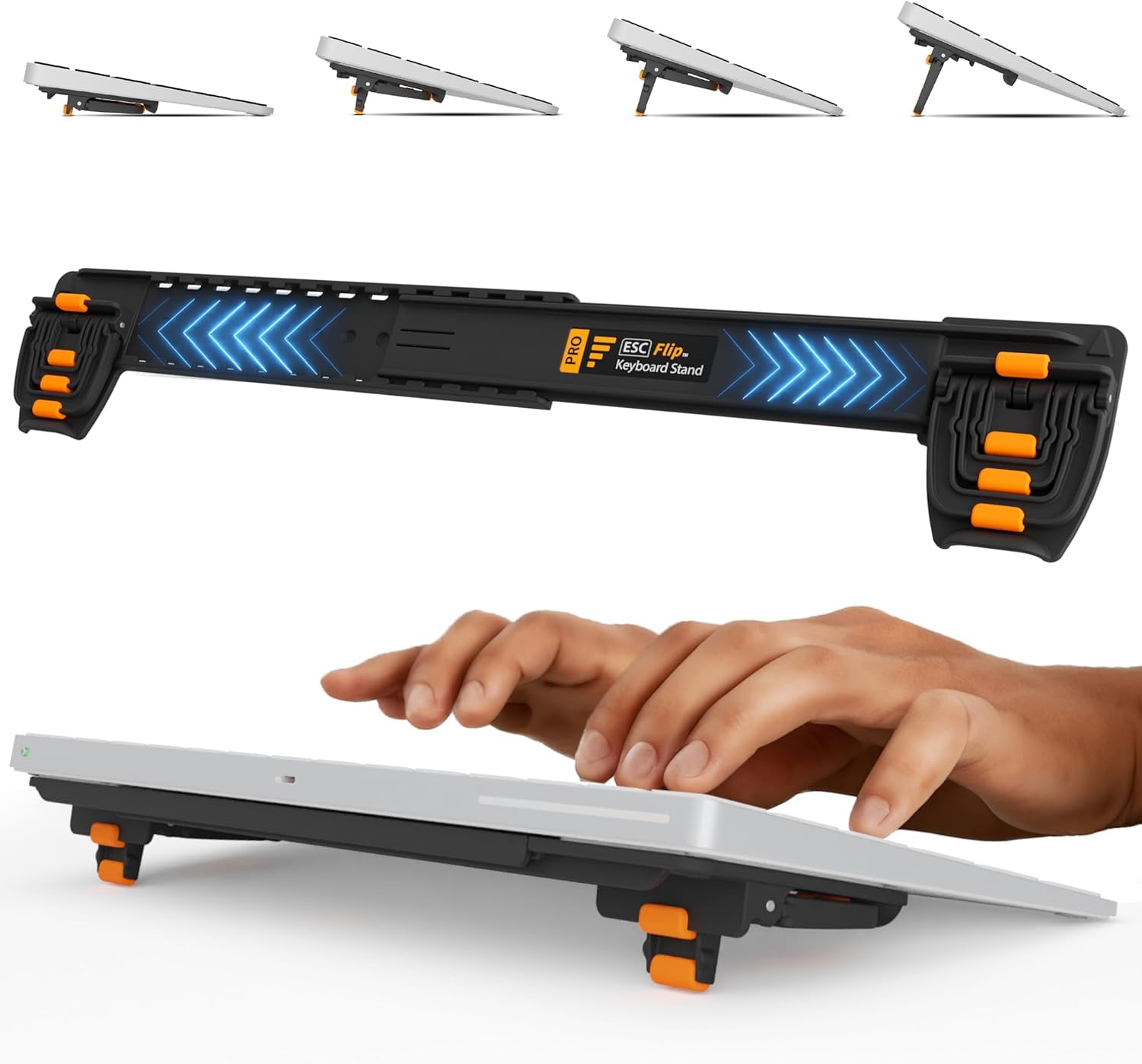 ESC Flip PRO Adjustable Keyboard Elevator Stand, Ergonomic Typing ...