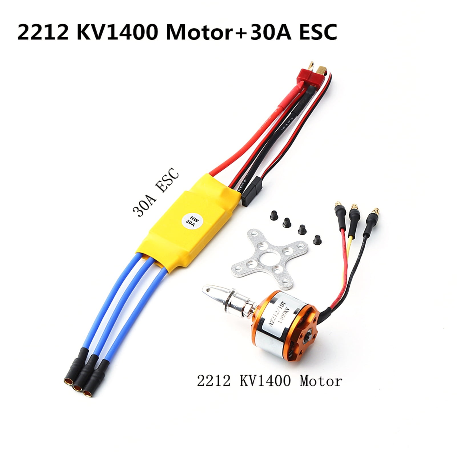 ESC,Motor 30a Esc T 3.5mm Banana Plane Helicopter With T 3.5mm 30a Esc ...