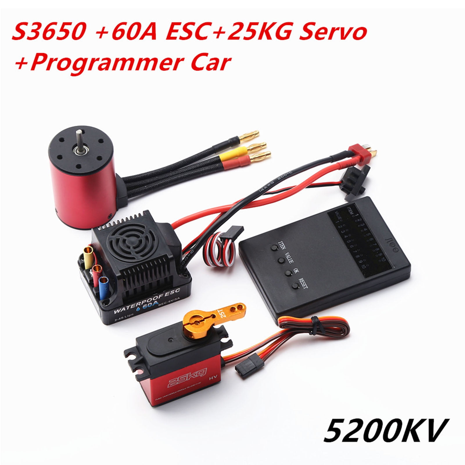 ESC,Motor Esc 1/8 1/10 Motor With 60a Motor 3650 5200kv Motor ...