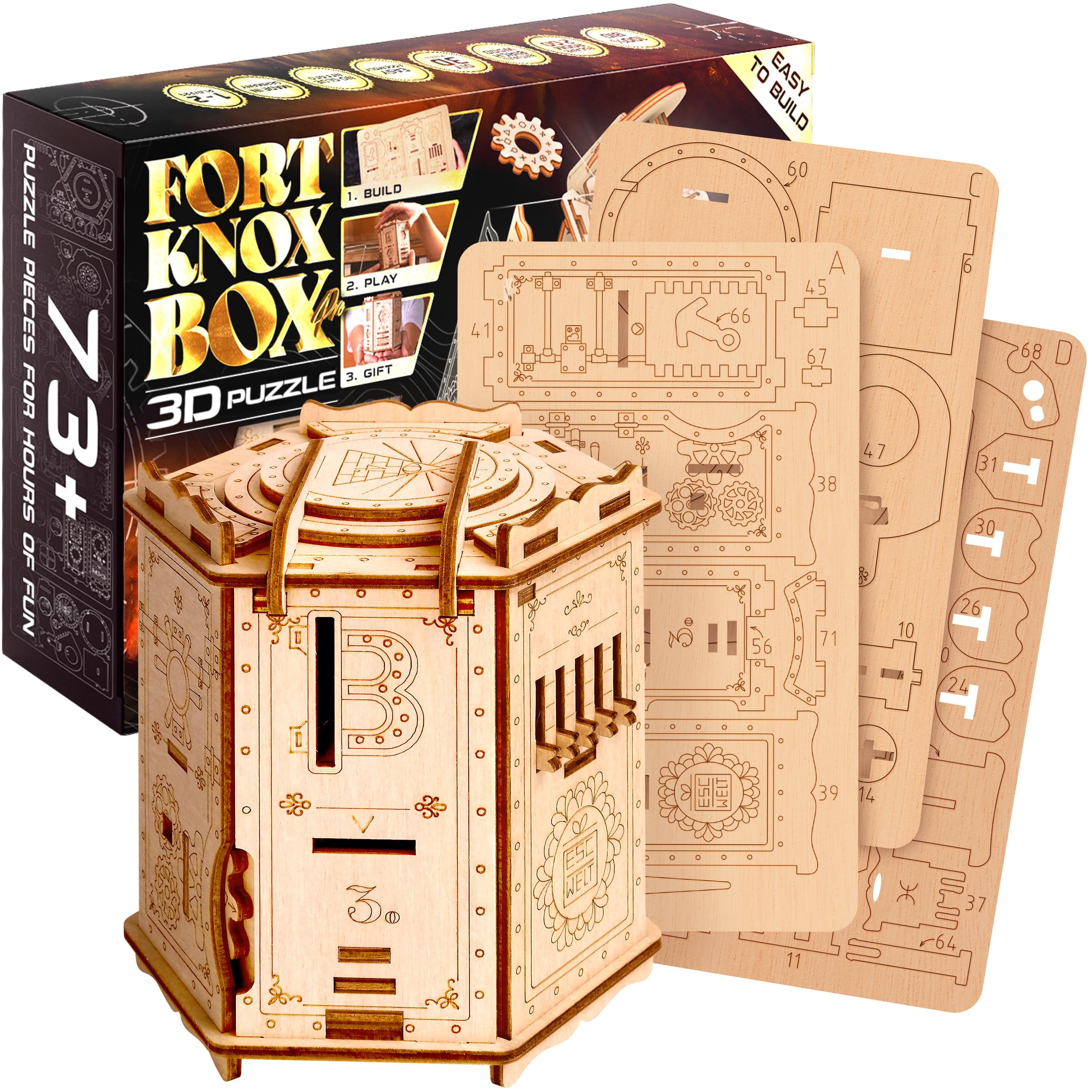 ESC WELT Fort Knox SSF20 Box PRO 3D Puzzle Game - 3 in 1 Puzzle Box ...