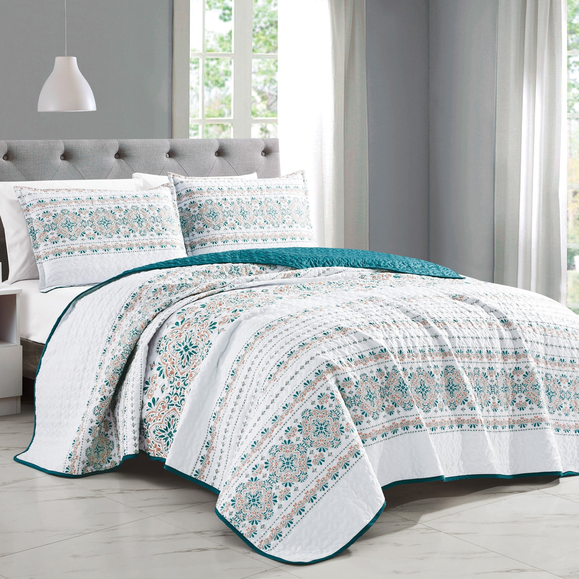 ESCA DECIMA 3 Piece Bedspread set Queen - Walmart.com