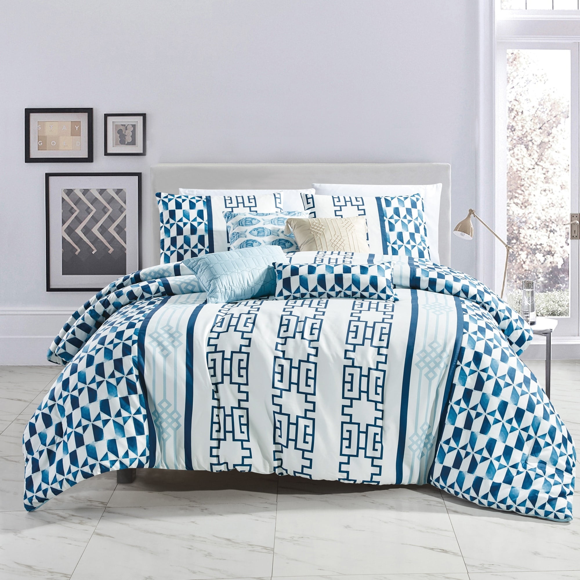 ESCA Nadifa Luxury 7 Piece Comforter Set Queen - Walmart.com