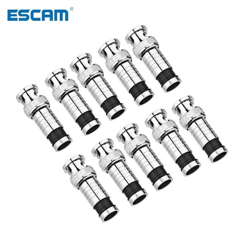 ESCAM 10PCS/lot security system BNC Connector Compression Connector ...