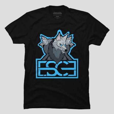 ESCEgamers Blue With Text Funny Gaming T-shirt - Durable Stitching ...