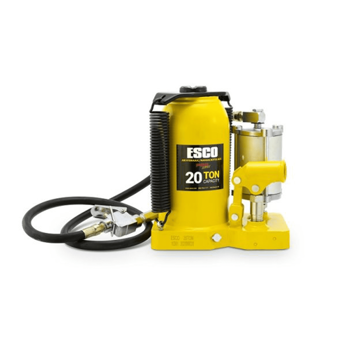 ESCO 10381 Pro Series 20 Ton Air Hydraulic Bottle Jack 10 to 20 Inch ...