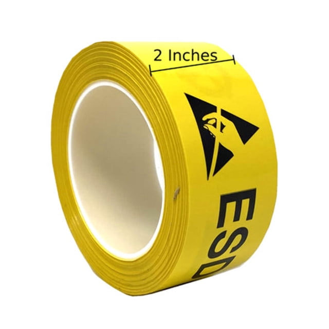 ESD Aisle Marking Warning Tape - Yellow - Walmart Business Supplies