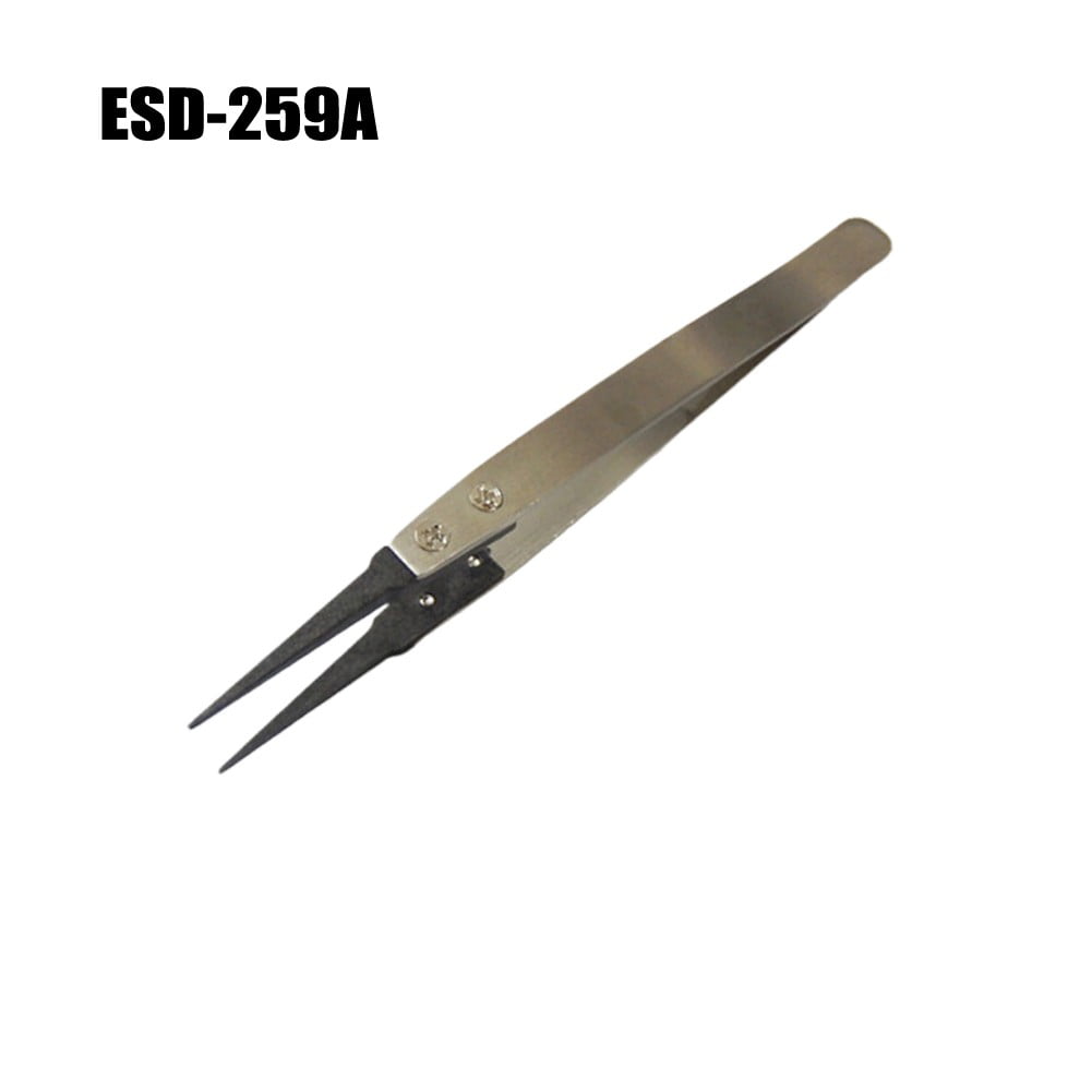 ESD Anti-Static Tweezers Industrial Tweezers With Replaceable Carbon Fiber Tips - Walmart.com