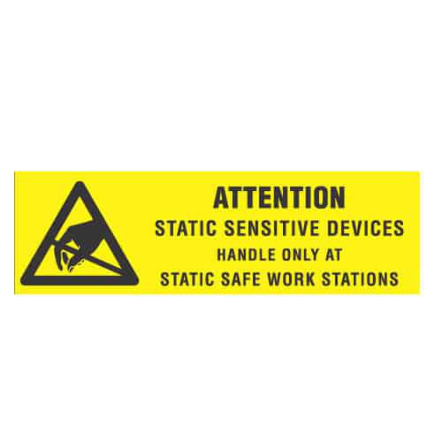 ESD Label: " Attention Sensitive Devices Handle Only At Static Safe ...