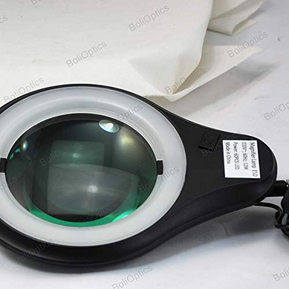 ESD Safe (Glass Lens) Professional LED Magnifying Lamp with Clamp (3 ...