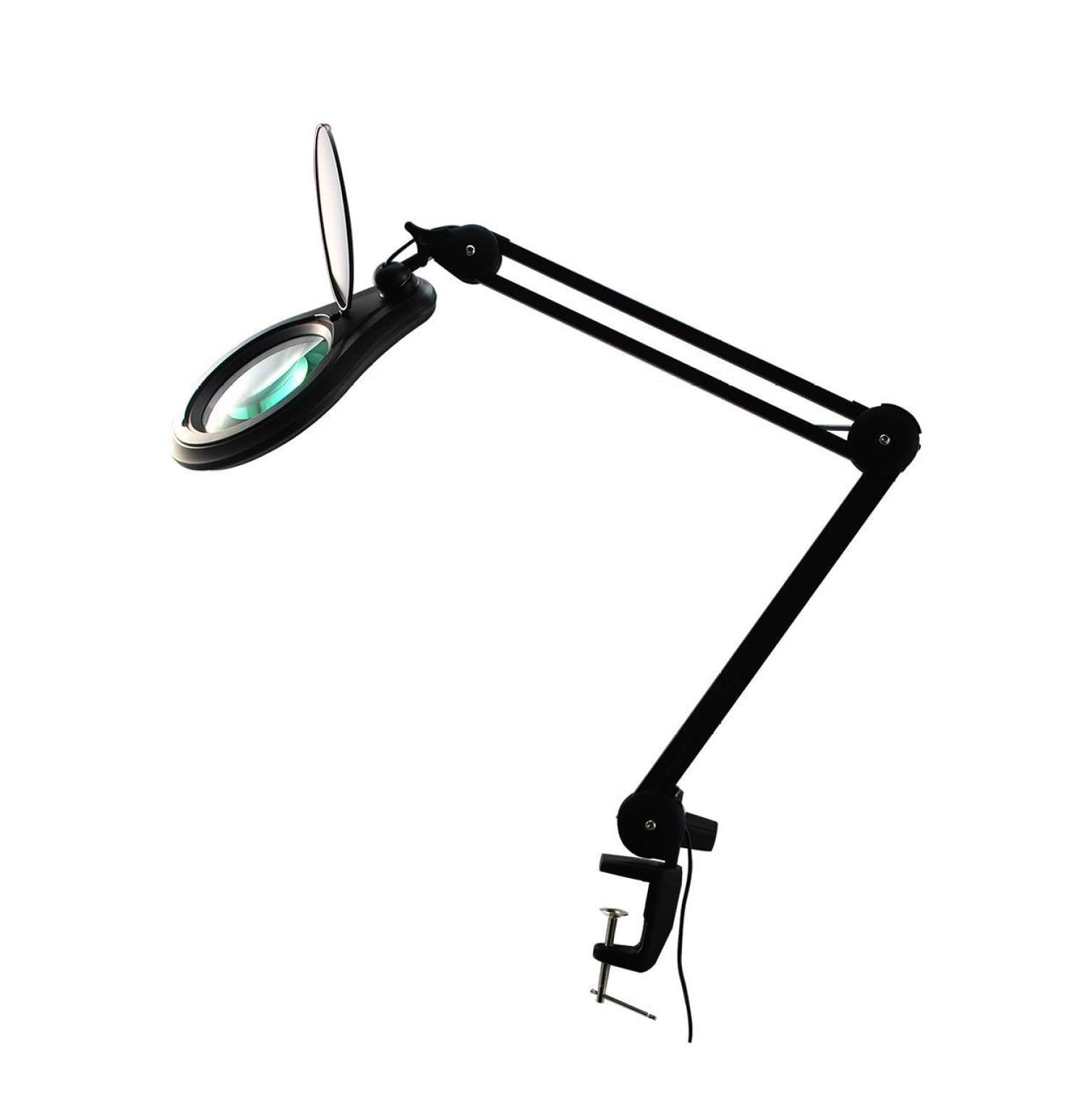 ESD Safe (Glass Lens) Professional LED Magnifying Lamp with Clamp (5 ...
