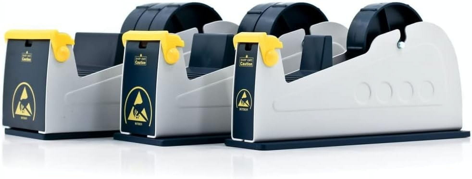 ESD-Safe Steel Body Tape Dispenser with Two 1 Inch Width Spools, 3 Inch ...