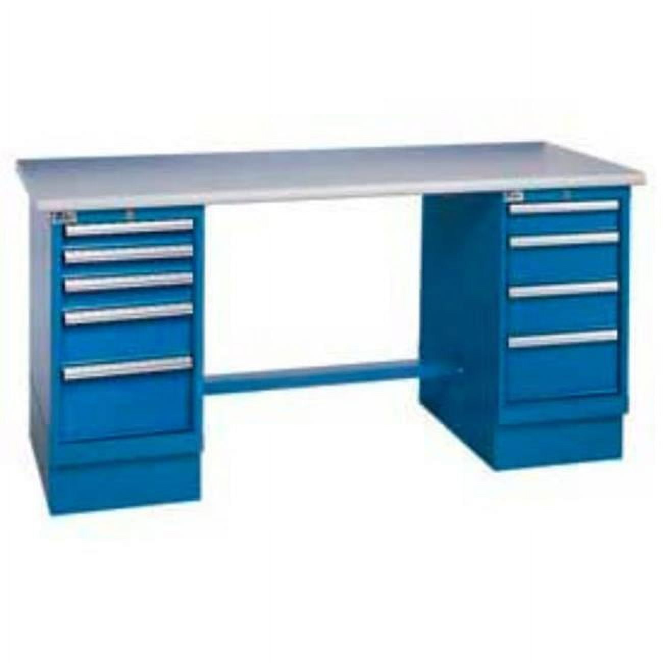 ESD Square Edge Pedestal Workbench with 8 Drawers - 72 x 30 in ...