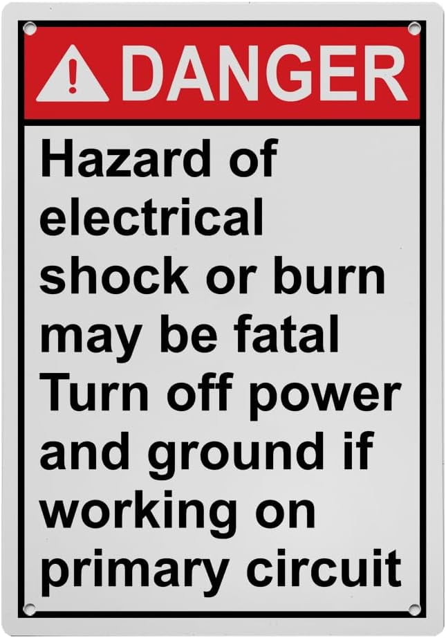 ESD Static Electrical Shock Hazard Sign, Industrial ESD Static Sign 8 ...