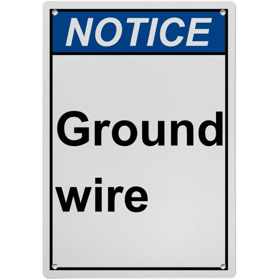ESD Static Ground Wire Sign, Industrial ESD Static Sign 8"x12" UV ...