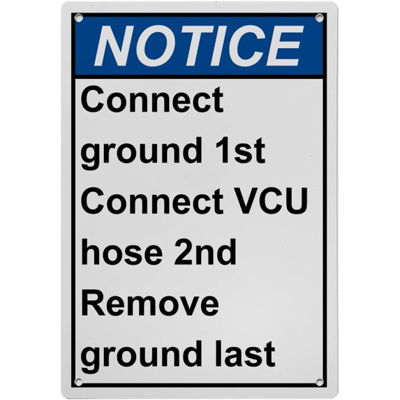 ESD Static Grounding Steps Sign, Industrial ESD Static Sign 8"x12" UV ...