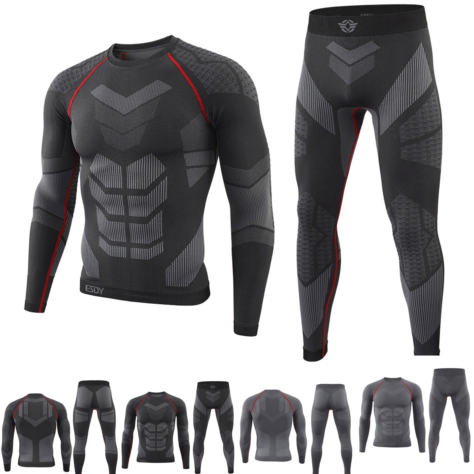 ESDY Men's Spring Fall Fitness Set, Camouflage Print Fast-Drying Top ...