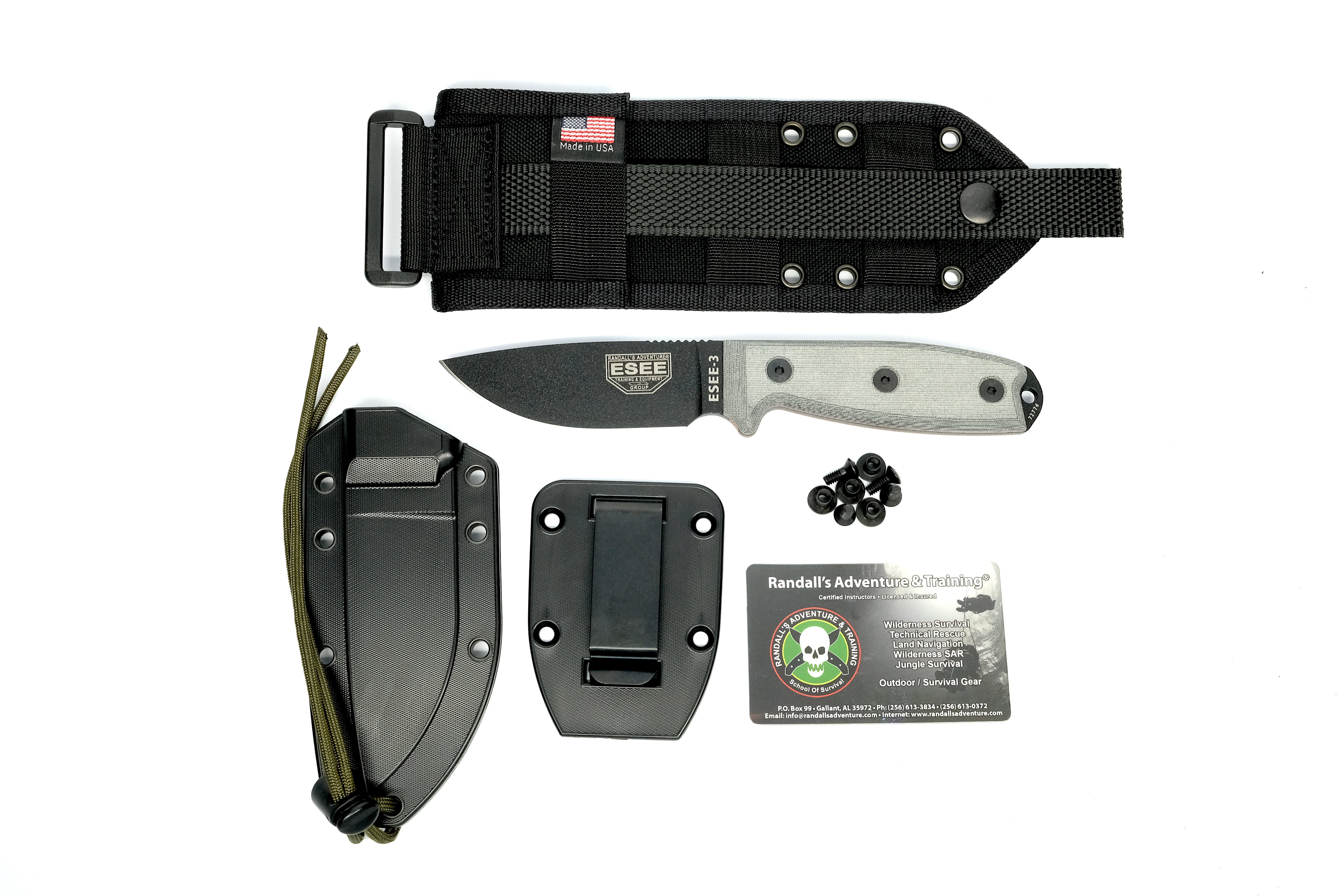 ESEE Knives ESEE 3 Modified Pommel Fixed Blade Knife 3.38in Plain Grey ...