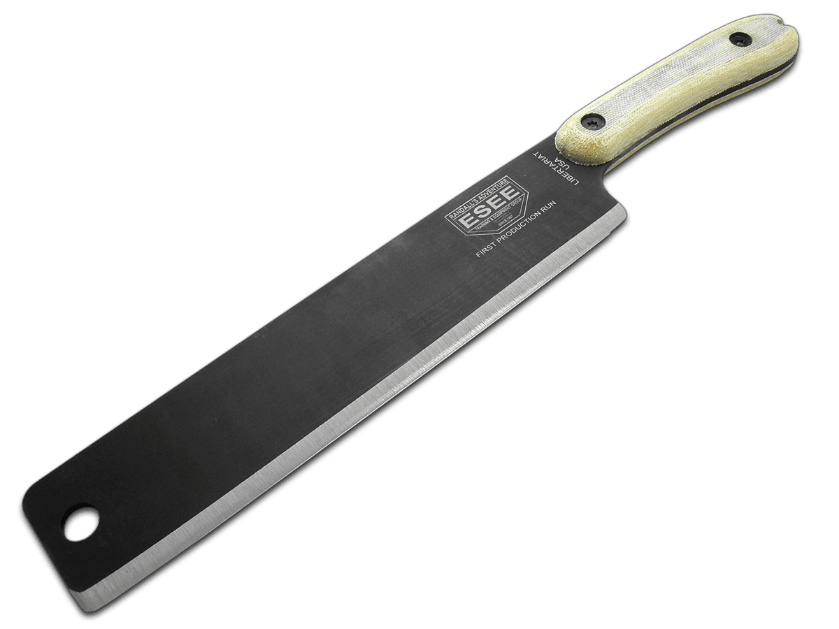 ESEE Knives Machete 1st Run Black Ox Carbon Steel Tan Micarta Knife ...