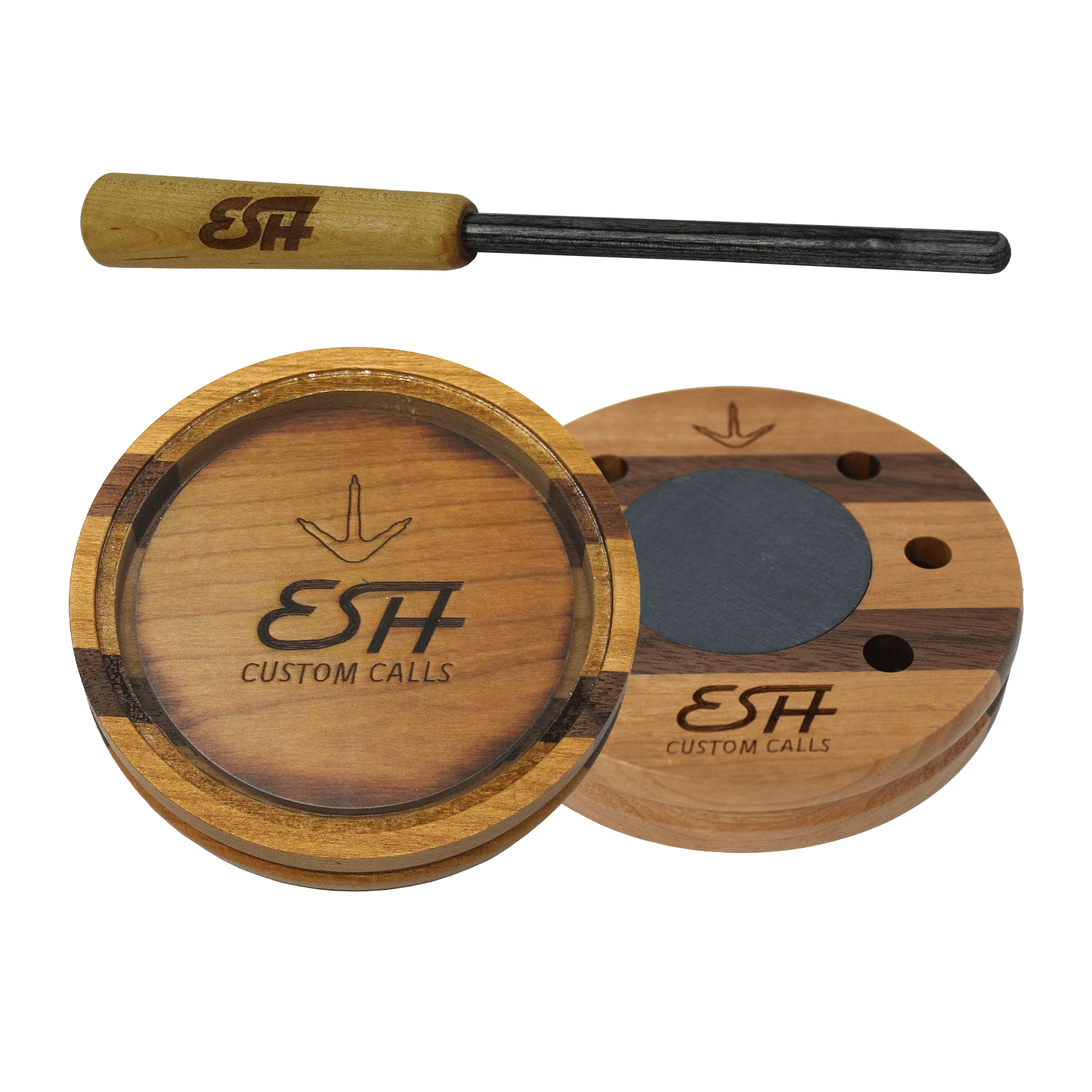 ESH Double-Sided Glass and Slate Turkey Pot Call – Turkey Hunting Call ...