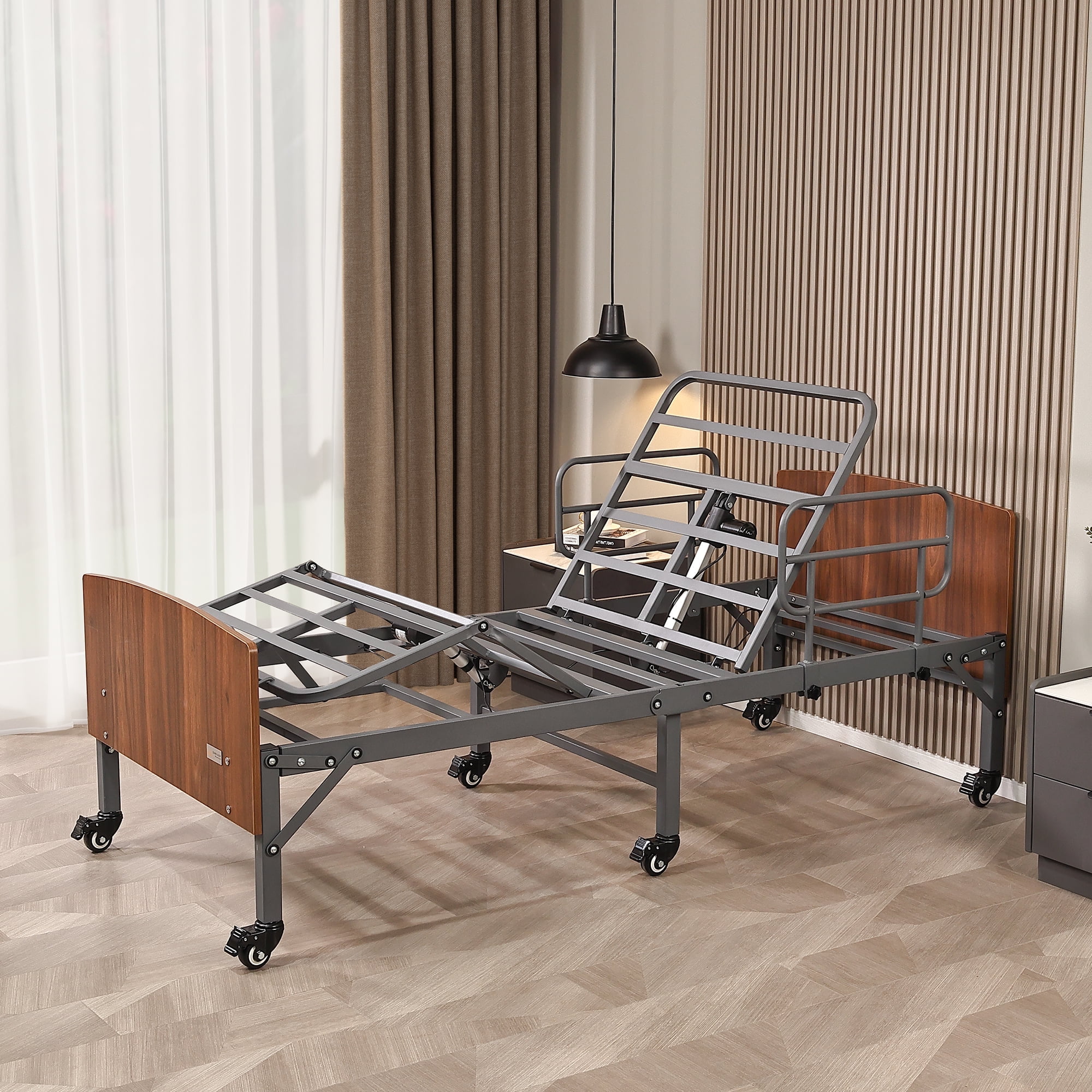 ESHINE Adjustable Bed Frame with Headboard - Ergonomic Electric Base ...