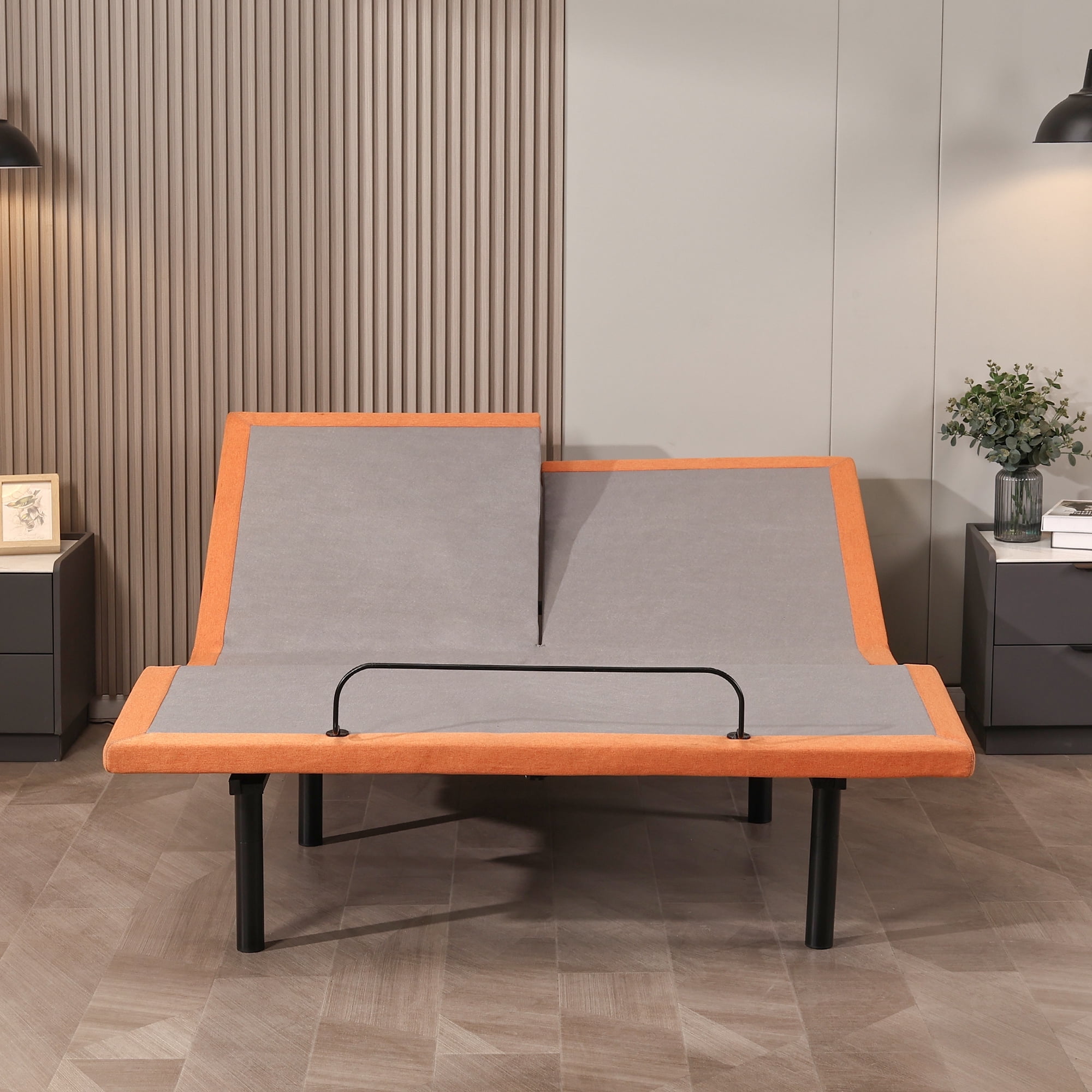 ESHINE Adjustable Bed Frame with Split Top Queen Smart Bed with Massage ...