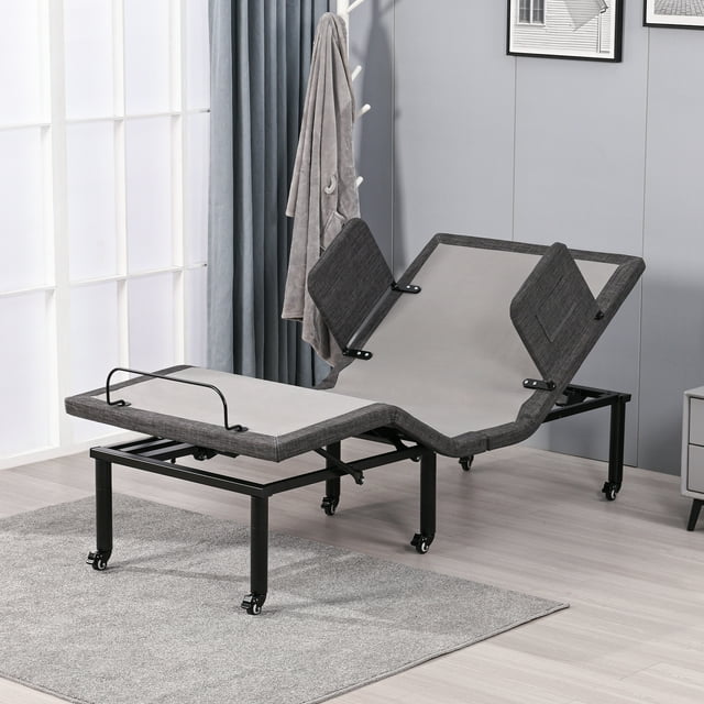 ESHINE Classic Metal Frame Electric Adjustable Folding Bed with Bed ...