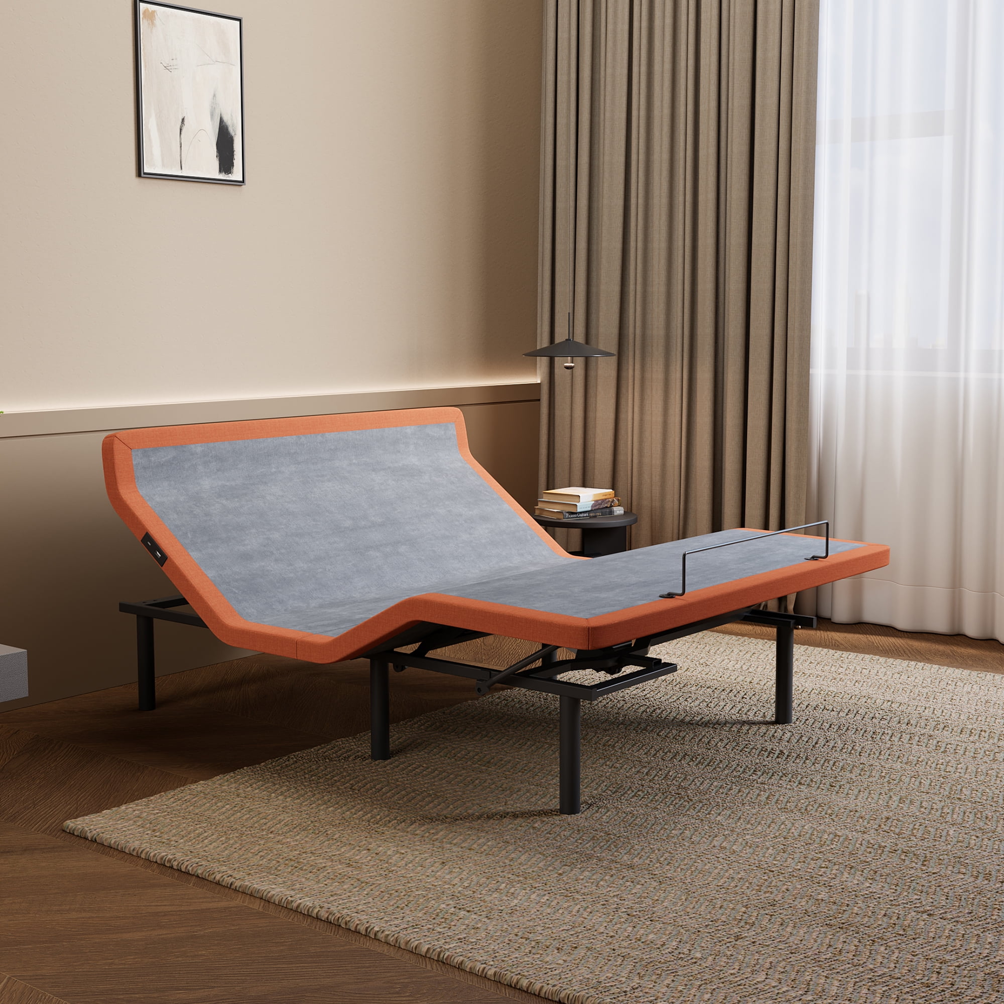 ESHINE Queen Adjustable Bed Frames Base, with Massage, Pillow-tilt ...