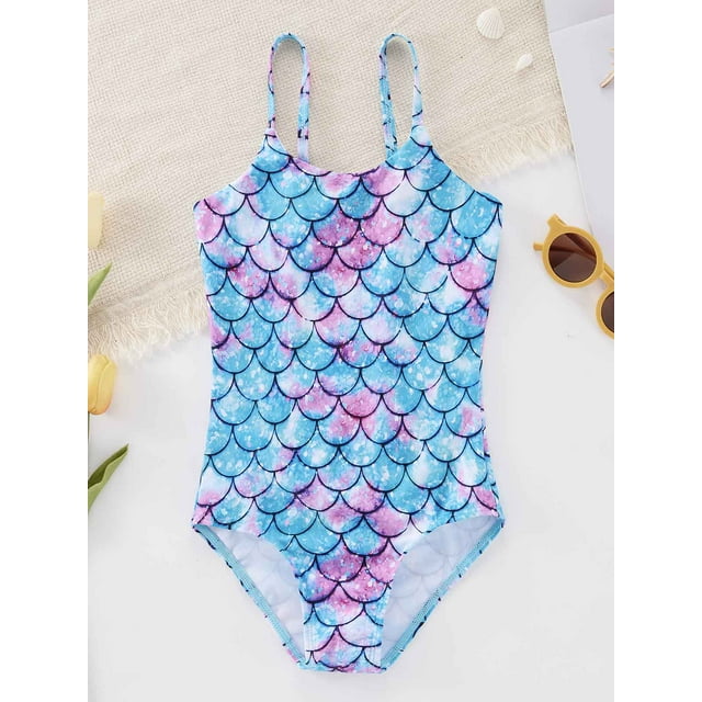 ESHOO 2-8Y Little Girls One-Piece Swimsuits Bathing Suit Toddler ...