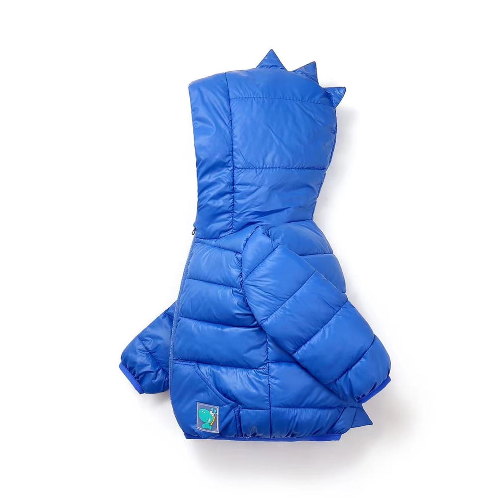 ESHOO Toddler Boys Girls Winter Warm Dinosaur Hooded Down Coats Kids Zipper Puffer Jackets ...