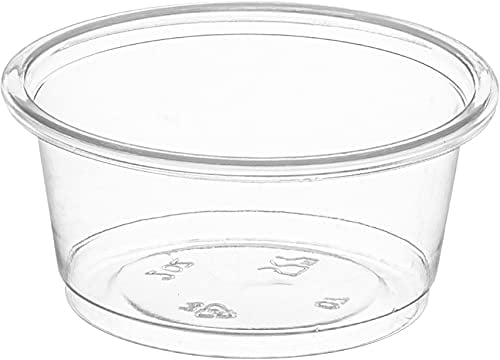 ESKAY PRODUCTS Disposable Plastic Portion Cups, Dressing or Sauce Container, Condiment Cup ...