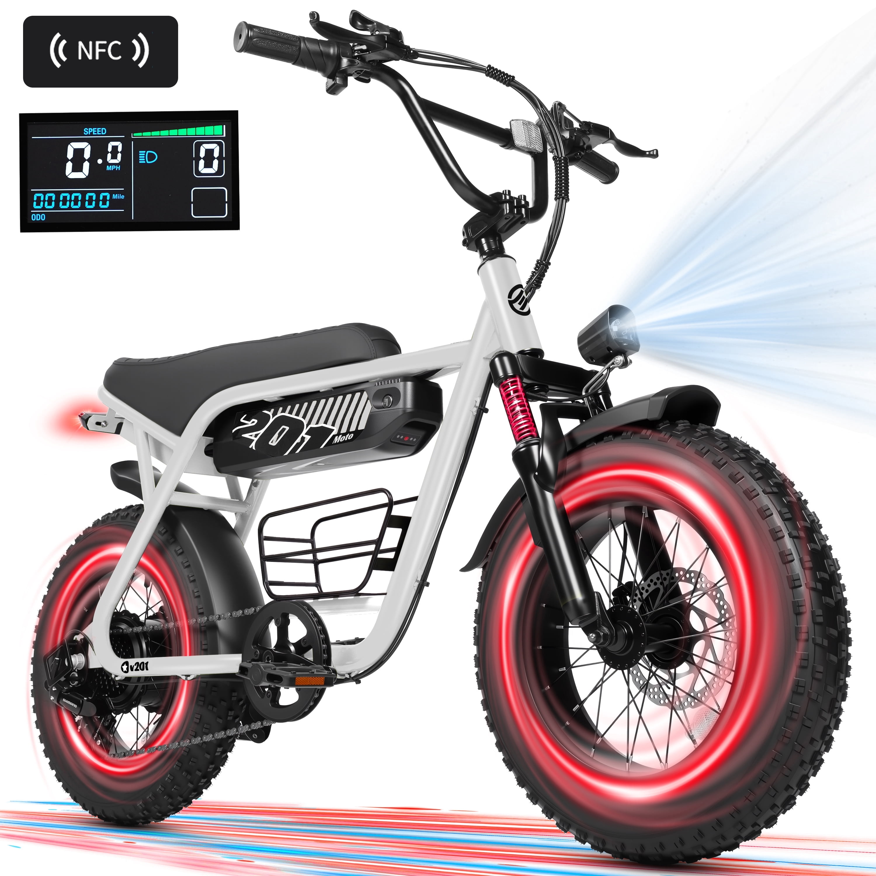 ESKUTE V201 Electric Bike for Adults & Teens 750W Peak 1500W, 30MPH ...