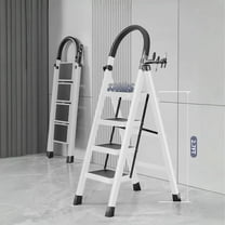 5 Step Ladder, Upgo Folding Step Stool with Extra Wide Anti-Slip Pedal ...
