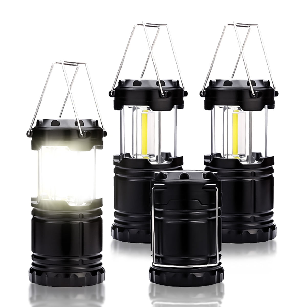 ESLIFE COB Camping Lantern 4-Pack, Ultra Bright, Water-Resistant ...
