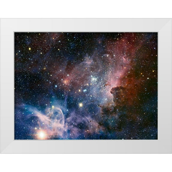 ESO/T. Preibisch 32x25 White Modern Wood Framed Museum Art Print Titled - Carina Nebula Infrared ...