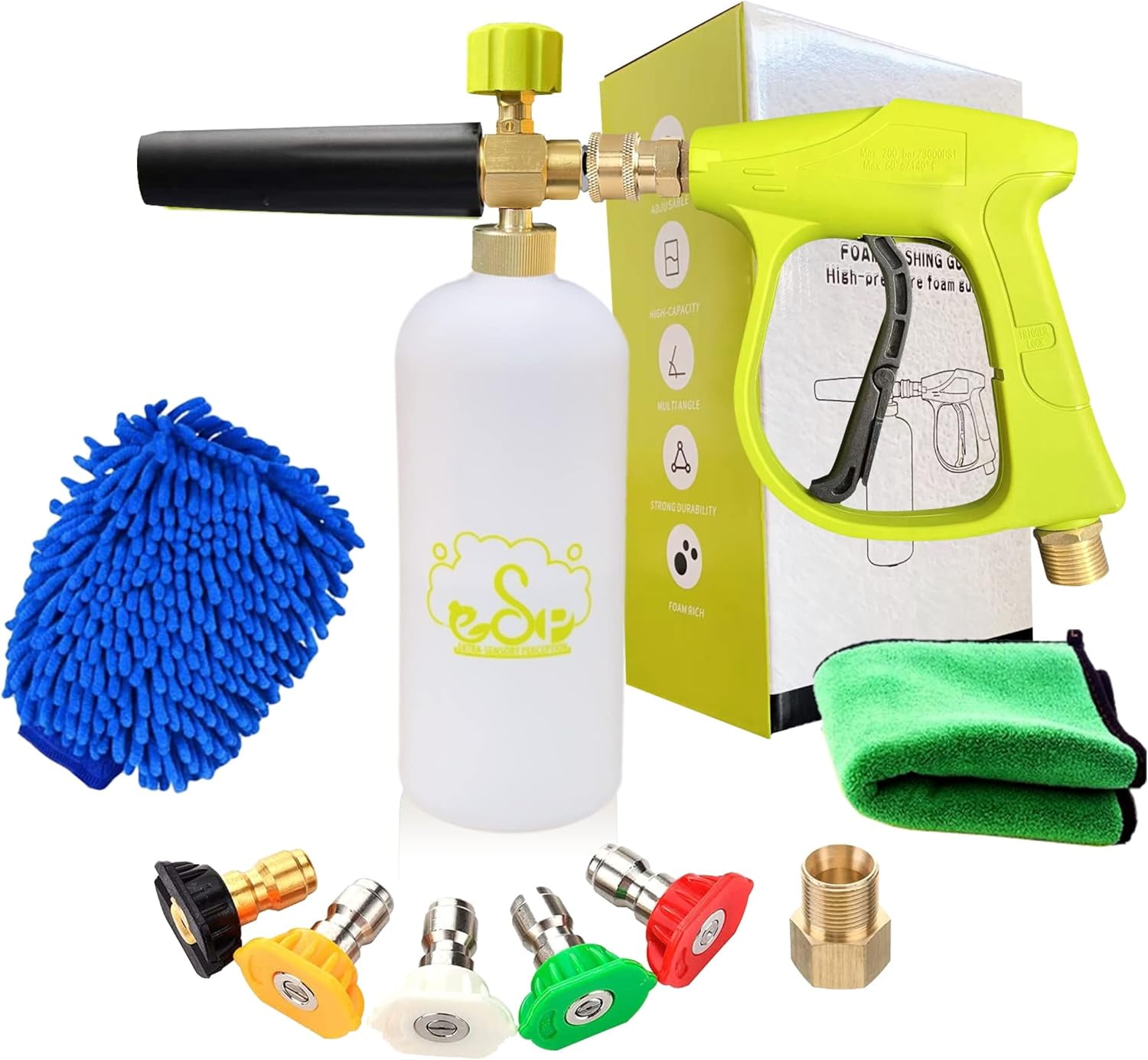 ESP Car ash Foam Gun High Pressure asher Household ater nerator ashing ...