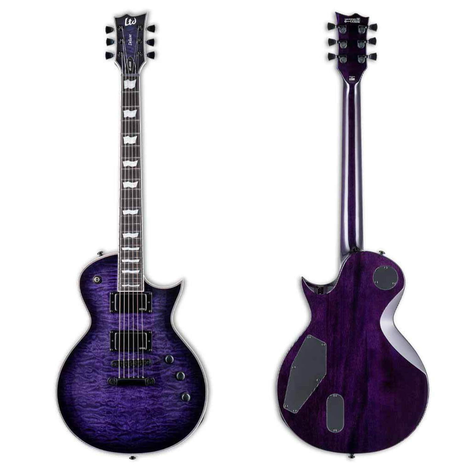 ESP LTD EC-1000QM Electric Guitar w/Quilt Maple Top - See Thru Purple ...