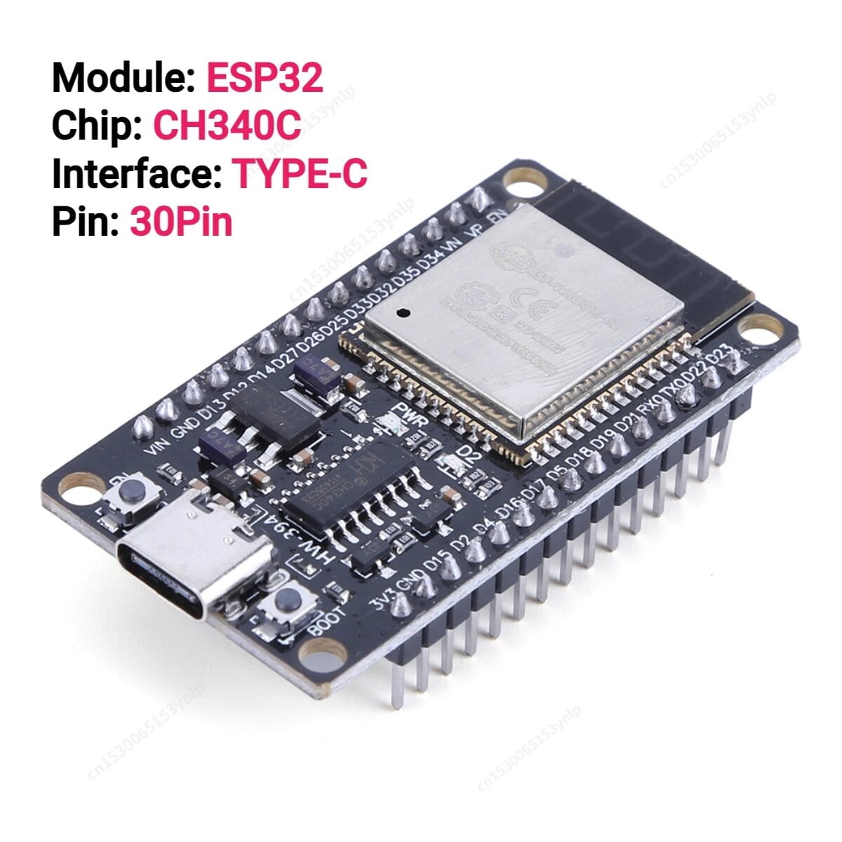 ESP32 DevKitC-32 Expansion Board Type-C Micro-USB 30Pin GPIO - Walmart.com