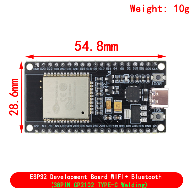 ESP32 Development Board CP2102 CH340C WiFi+Bluetooth Ultra-Low Power ...