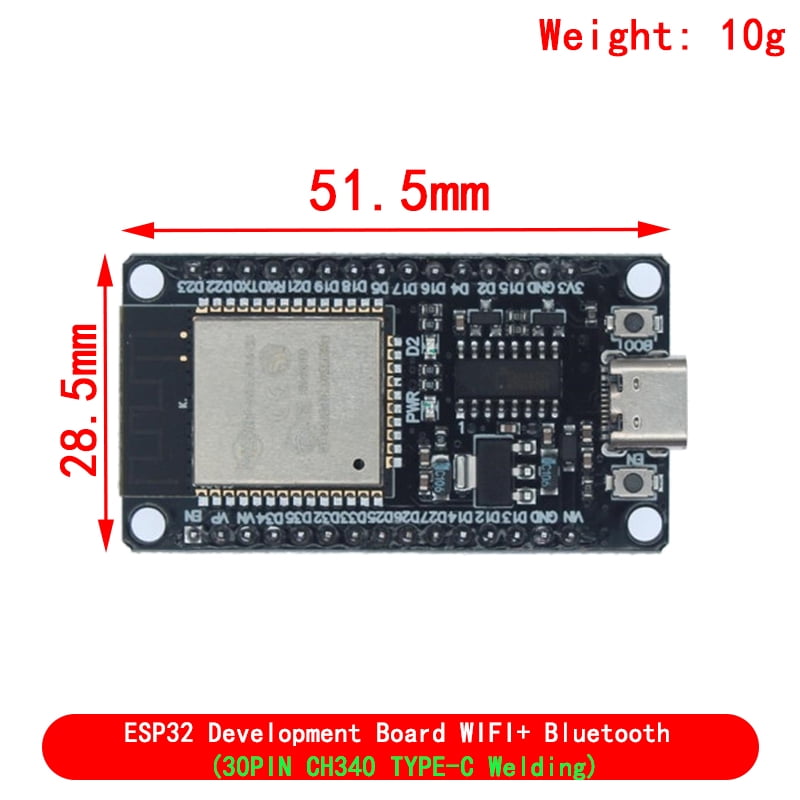 ESP32 Development Board CP2102 CH340C WiFi+Bluetooth Ultra-Low Power Consumption Wireless Module ...
