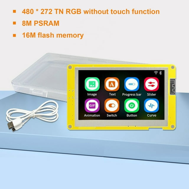 ESP32 Development Board LVGL 4.3" LCD Display WiFi Bluetooth Module 8M ...