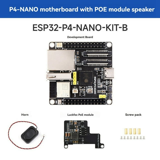 ESP32-P4-NANO Development Board+POE Module+Speaker Kit Dual-Core RISC-V ... ESP32-P4-NANO Development Board+POE Module+Speaker Kit Dual-Core RISC-V ...