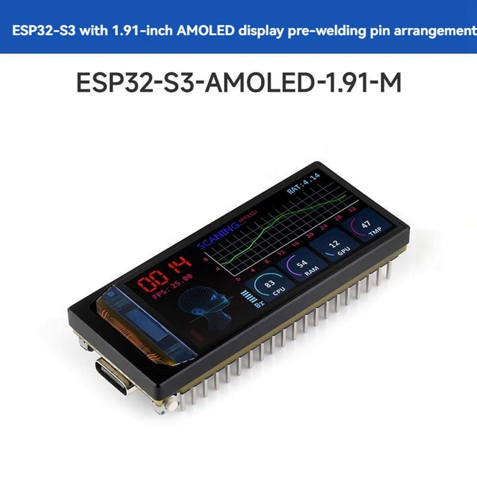 ESP32-S3 AMOLED 1.91 Inch Display M Development Board Dual-Core ...