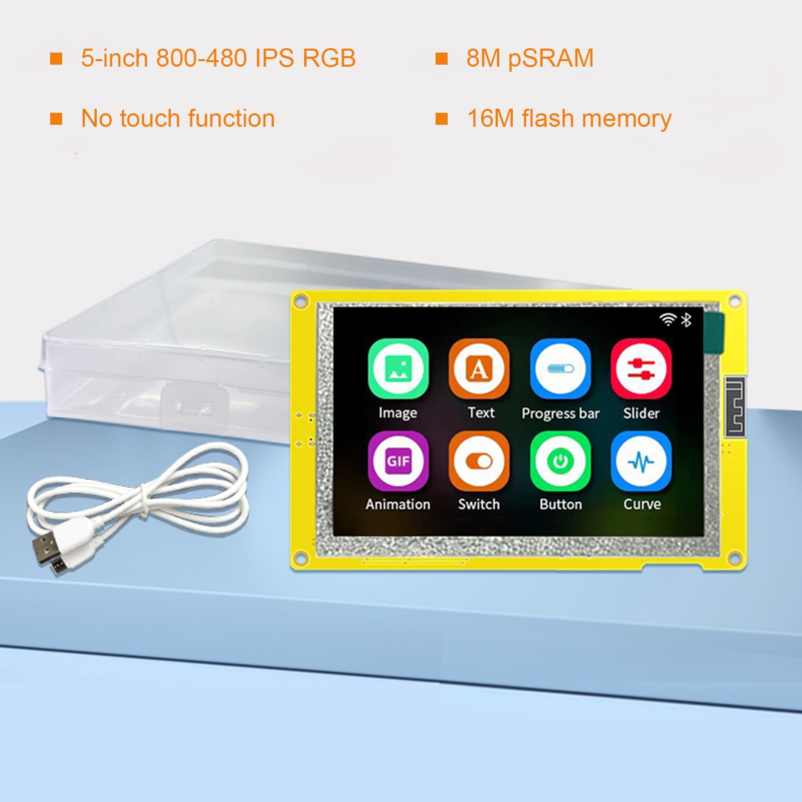 ESP32-S3 Development Board 5" 7" LCD Capacitive Screen Wifi Bluetooth MCU LVGL - Walmart.com