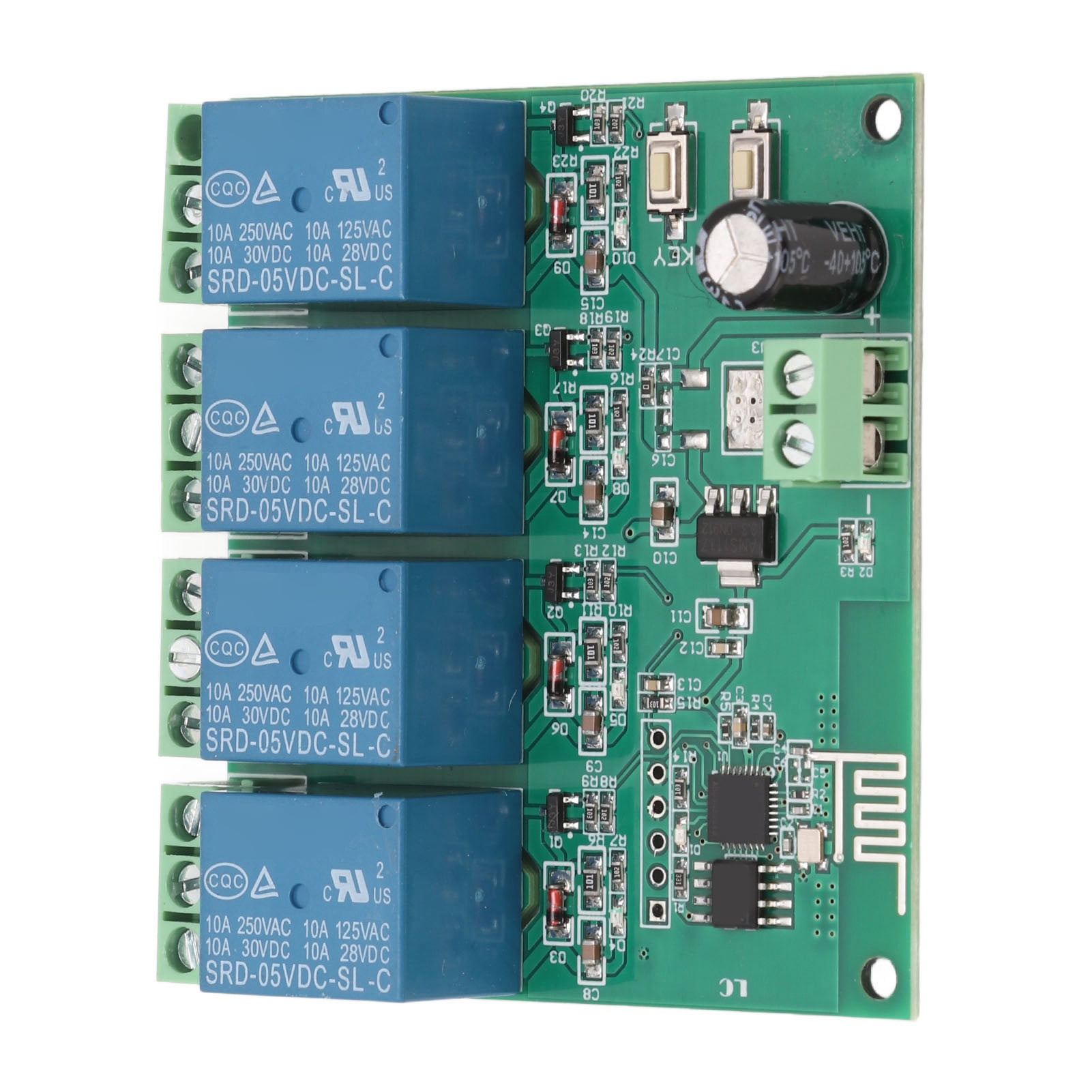 ESP8266 4 Channel Relay Board, Wireless Control For Electronics DIY Automation, PCB Material ...