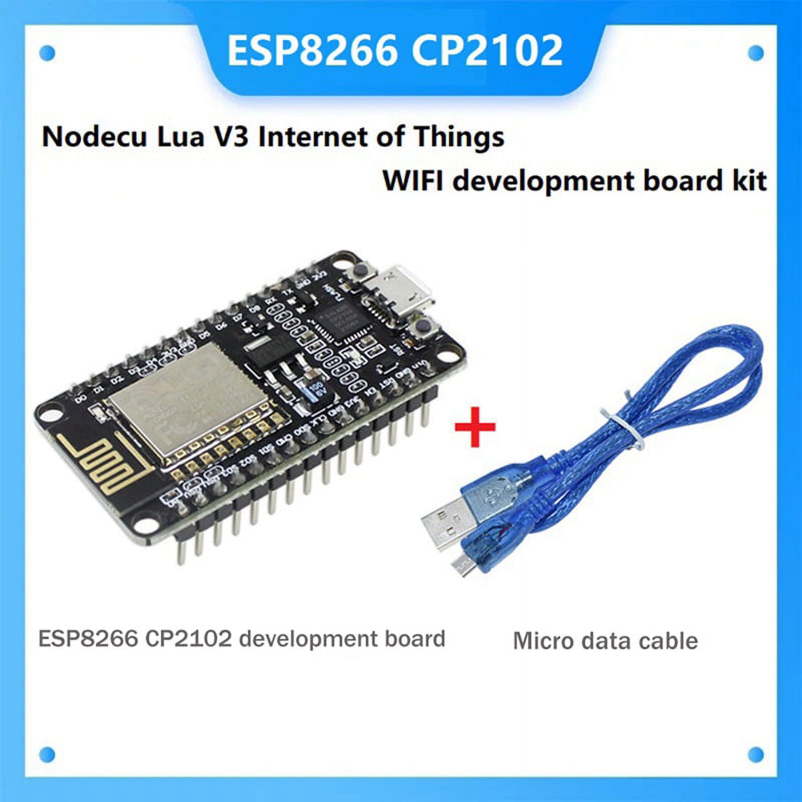 ESP8266 CP2102 Development Board+USB Cable ESP-12E MCU ESP8266 Nodecu Lua V3 Internet y20476 ...