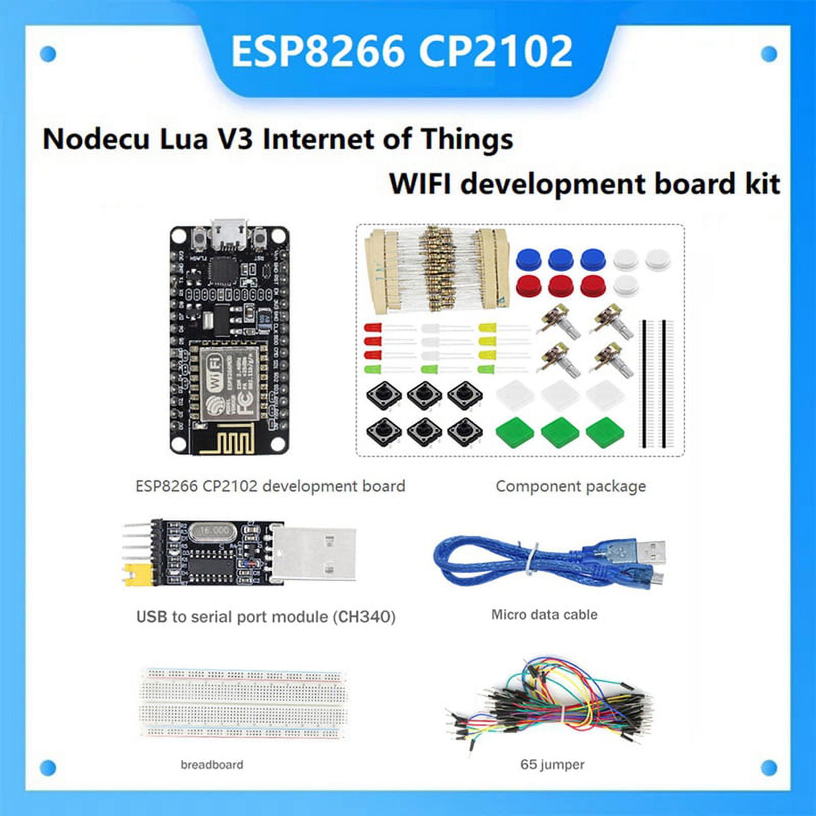 ESP8266 CP2102 Nodecu Lua V3 ESP-12E Development Board+ Package+USB To ...