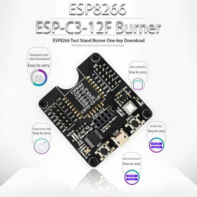 Esp8266 Test Rack Module Programmer Support Esp 01 01s 12 Esp32 C3 12f