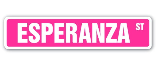 ESPERANZA Street Sign Childrens Name Room Sign | Indoor/Outdoor | 36 ...